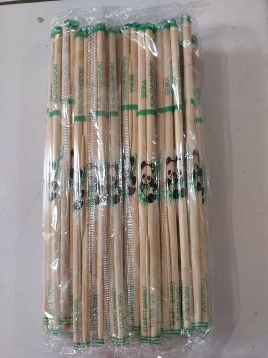 Sumpit Bambu + Tusuk Gigi Sumpit Seika Plus tusuk Gigi Isi 50 Pasang ...