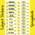 Subject Stickers Blank or Customized Name Grade Section Teacher Random ...