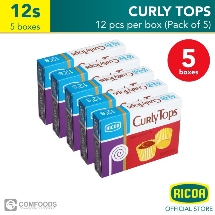 RICOA Curly Tops Milk Chocolate 12 Pcs in Box | Lazada PH