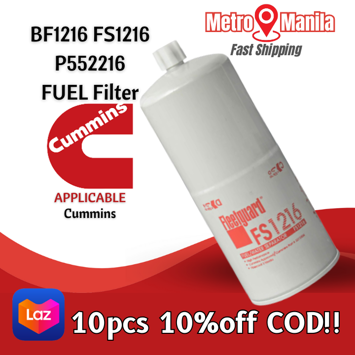 BF1216 FS1216 P552216 Fuel Filter Cummins | Lazada PH