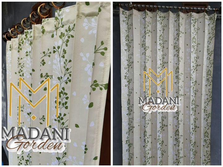 GORDEN PLISKET BAHAN SATIN BRIDAL MOTIF DAUN KEMANGI KAIN TEBAL DAN ...