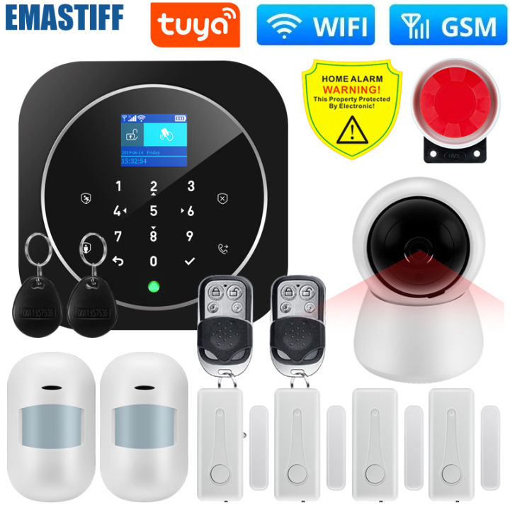 NEW Tuya WIFI W9B Alarm System for Home Burglar Security 433MHz WiFi ...