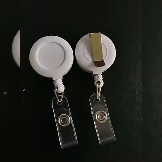 Retractable Yoyo Name Tag Clip ID name badge Lanyard Solid Color ...