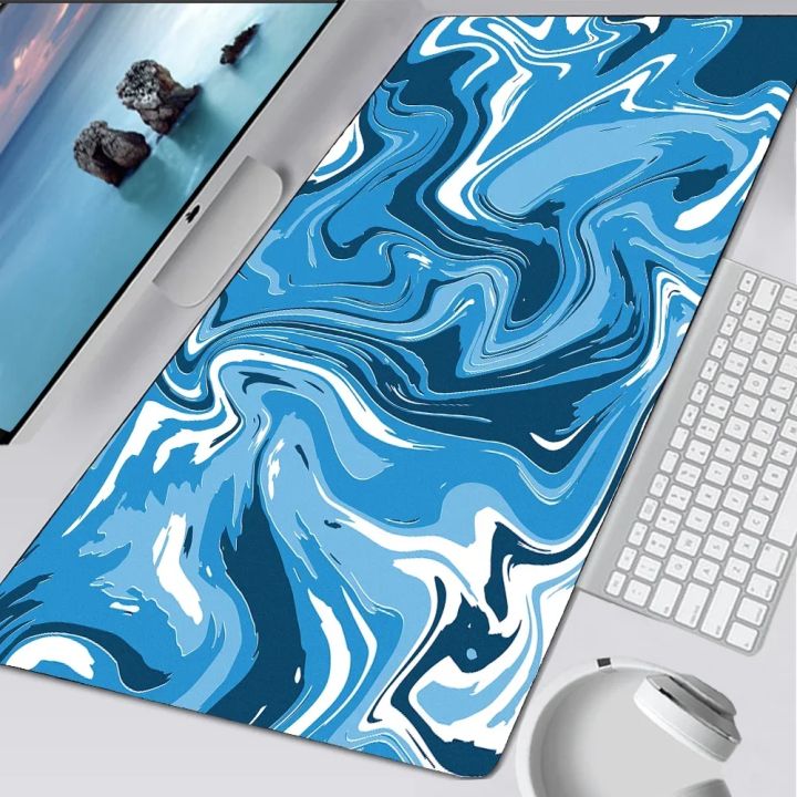 Strata Liquid Blue Gaming Mouse Pad Gamer Speed Company Large Desk Mat ...