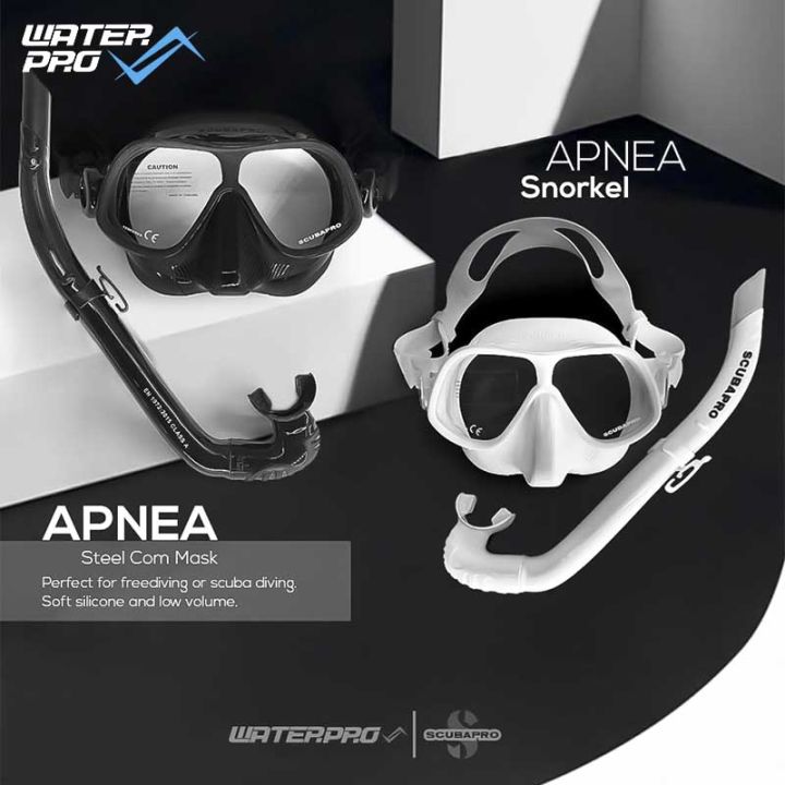 Scubapro US Steel Comp Diving Mask Matching Apena Wet Breathing Tube ...