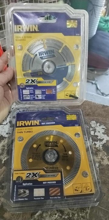 Per pc IRWIN diamond cutting disc 4" wet /dry. for concret, tiles ...
