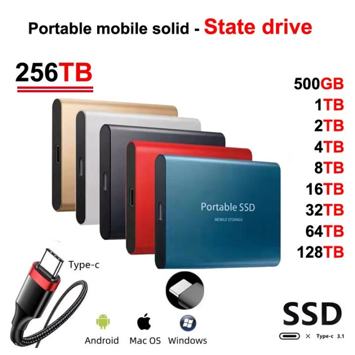Portable external hard drive solid-state SSD high-speed drive laptop ...