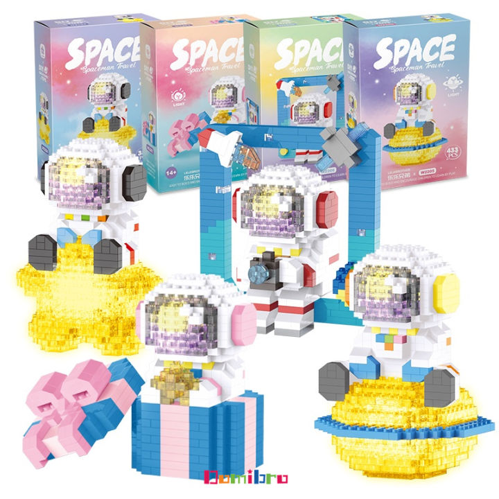 Lego Astronaut Building Blocks Toys Cute Cartoon Puzzle Toys with Light ...