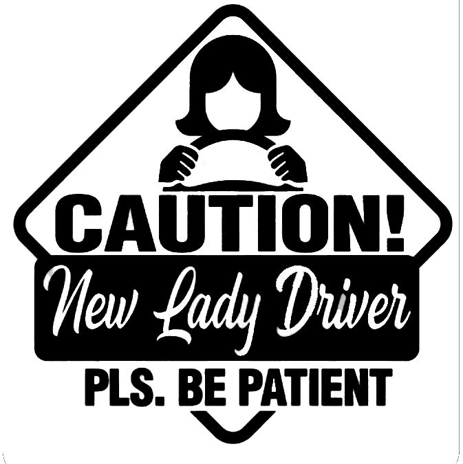 Caution new driver|lady driver vinyl sticker | Lazada PH