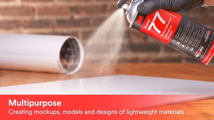 3M SUPER 77 MULTIPURPOSE ADHESIVE SPRAY 13.2 oz (375 grams)/pc, Made in ...