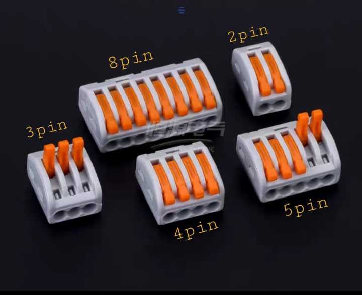 Wago sambungan Kabel PCT 2/3/4/5/8 pin / wire connector wago konektor ...