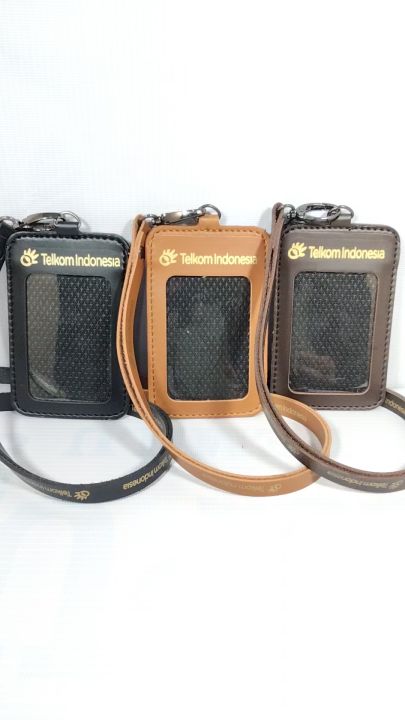 Tempat Id Card TELKOM Kulit / Id Card Holder Telkom Indonesia Gantung ...