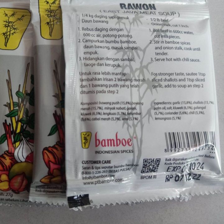 Bumbu Dapur Cap Bamboe mini | putih rawon rendang opor kare gule soto ...