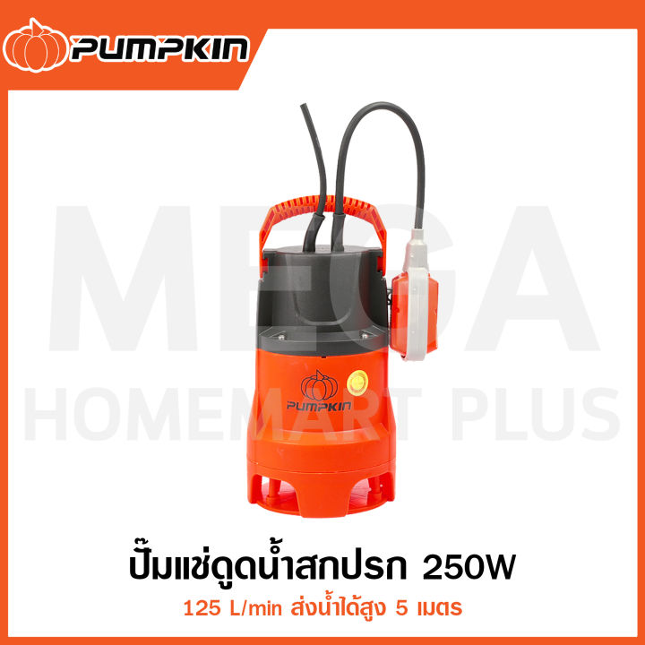 PUMPKIN ปั๊๊มแช่ดูดน้ำสกปรก 250W รุ่น 50244 / PTT-WTP250DW ( Submersible Dirty Water Pump ...