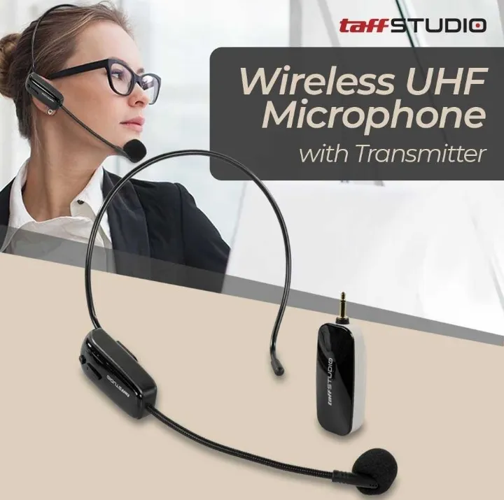 Wireless Microphone UHF Call Center with Transmitter TaffSTUDIO HX-W002 ...