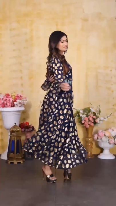 Long Kurti Dress Kurti Panjang Muslim Bollywood Sinple Tops Office Wear ...