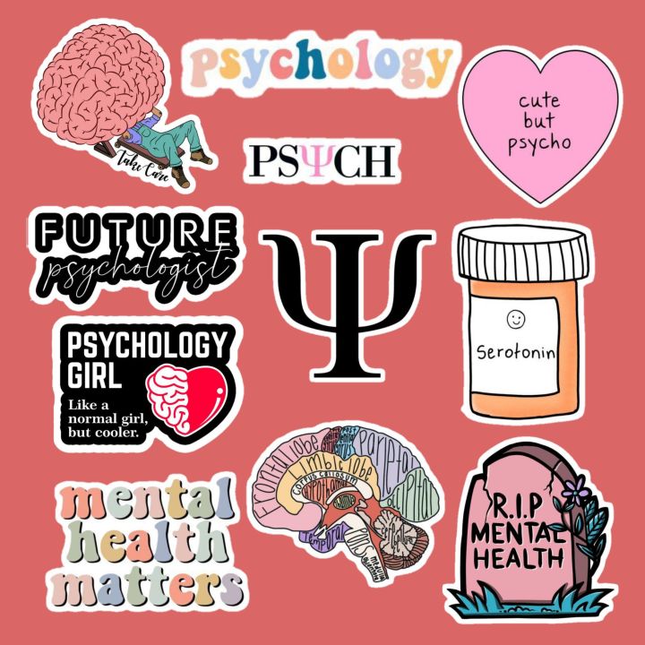 Psych/Psychology Laminated VINYL Sticker Waterproof And Scratchproof ...