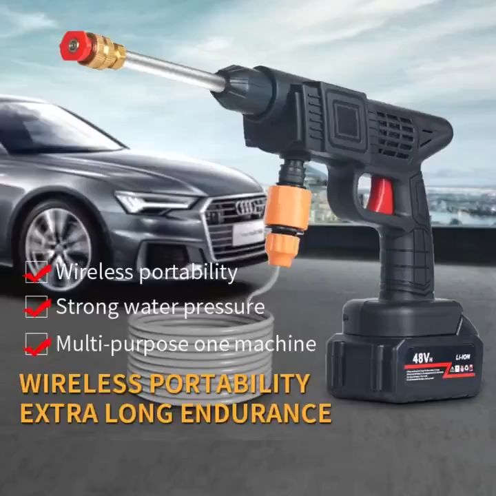 Pressure Washer 168V 2 batteries portable car machine set cordless car ...