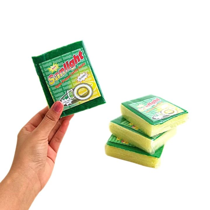 SPONS CUCI PIRING SANLIGHT / SPONGE 2 SISI HALUS KASAR SPONS BUSA HIJAU ...