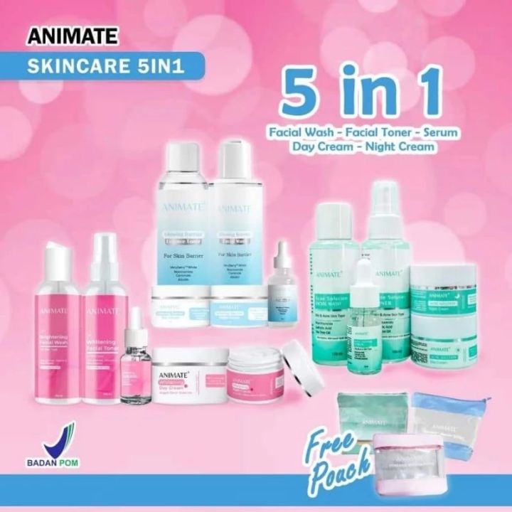 ANIMATE SKINCARE/ANIMATE INSTANTE WHITENING SERIES 5 IN 1/ANIMATE PAKET ...