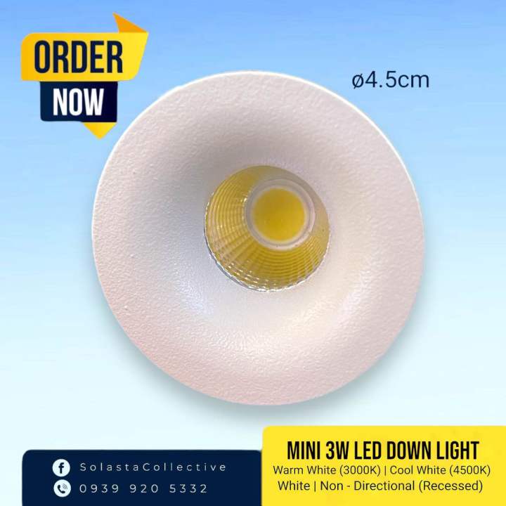 SPECTRUM TSD0301 MINI LED COB DOWNLIGHT PINLIGHT FIX NON-DIRECTIONAL ...