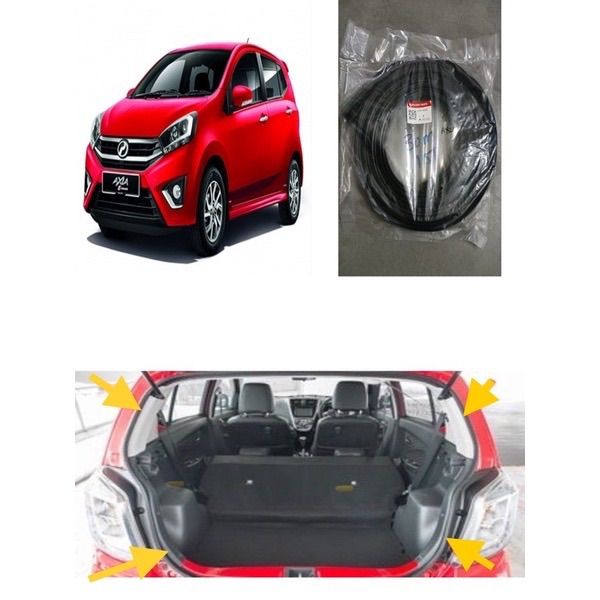 *ORIGINAL PERODUA AXIA REAR BONNET BOOT RUBBER/ BELAKANG BONET GETAH ...