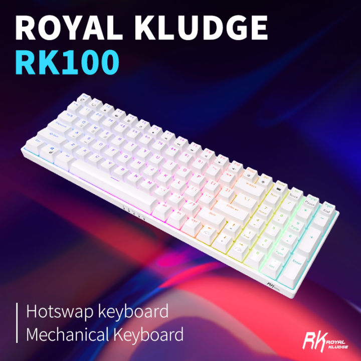 RK ROYAL KLUDGE RK100 2.4G Wireless/Bluetooth/Wired RGB Mechanical ...