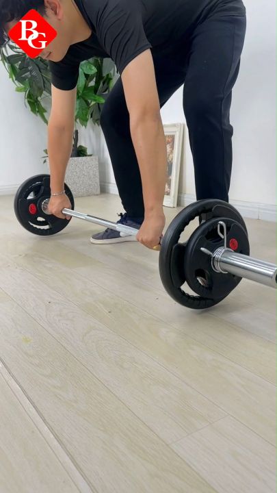 BG SPORT Barbell Rod Stick Alat Olahraga Fitness Angkat Besi 180Cm ...