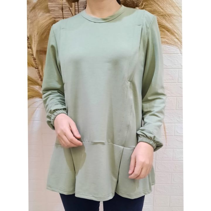 ATASAN KAOS TERRY IMPORT WANITA BUSUI / IBU MENYUSUI BUKAAN KANAN KIRI ...