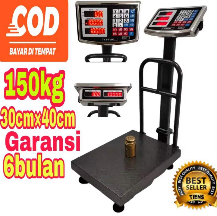 TCS - 150kg Timbangan duduk digital 150 kg / Timbangan barang 150 kg / Electronic Platform Scale ...