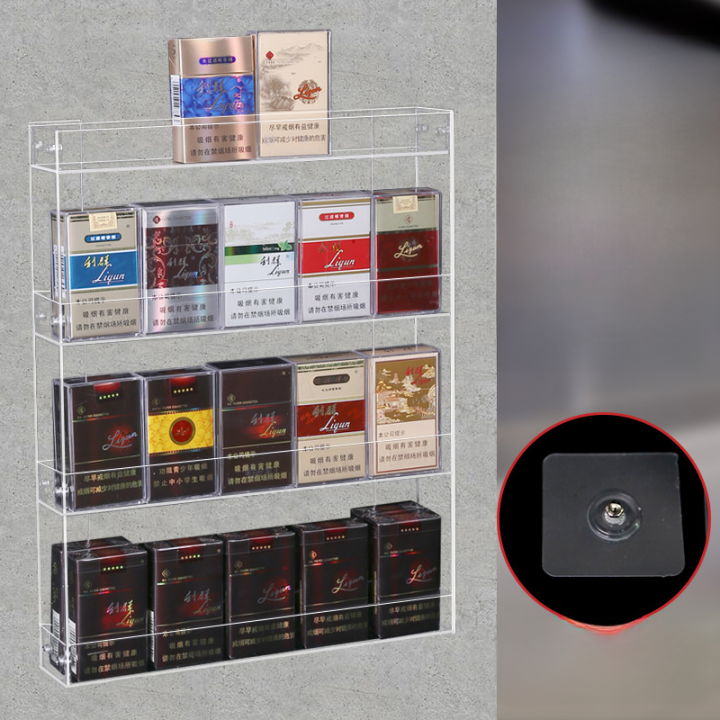 Acrylic Wall-Mounted Cigarette Display Stand Convenience Store Hanging ...