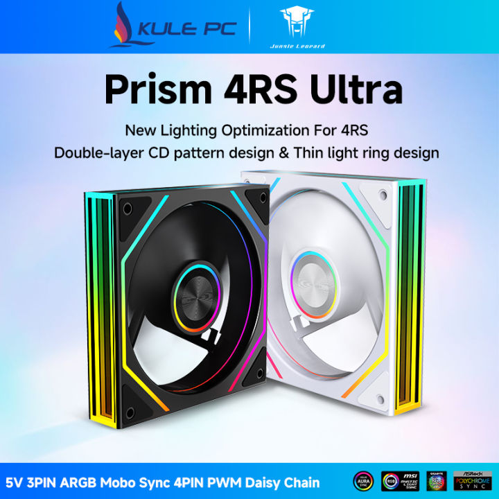 Jungle Leopard Prism 4RS Ultra ARGB CPU Fan 120mm Black / White PC ...