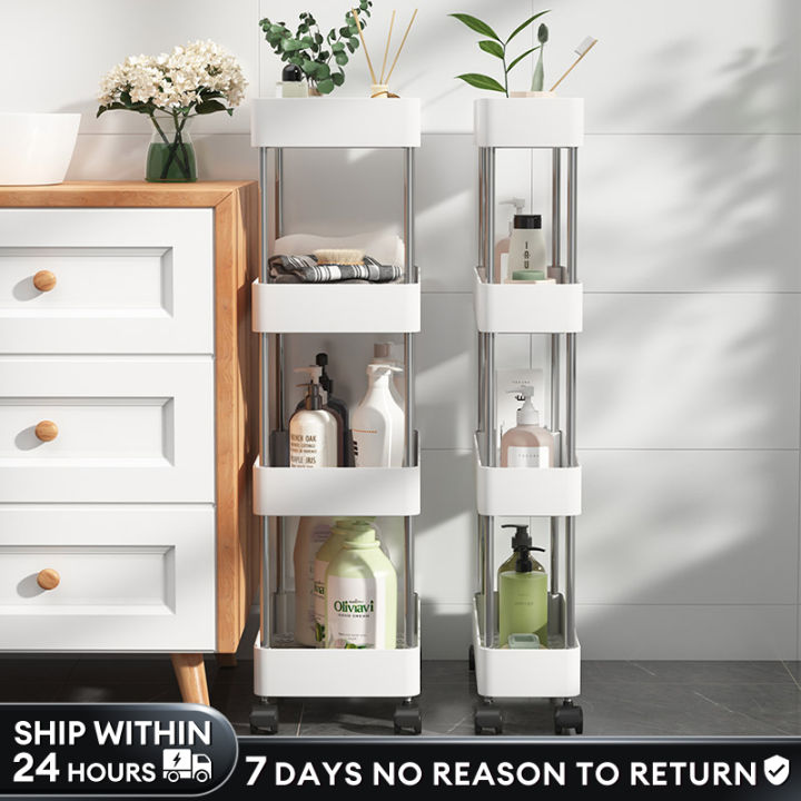 SHEEPER 3/4/5 Layer Kitchen racks Organizer Movable Trolley Rack ...