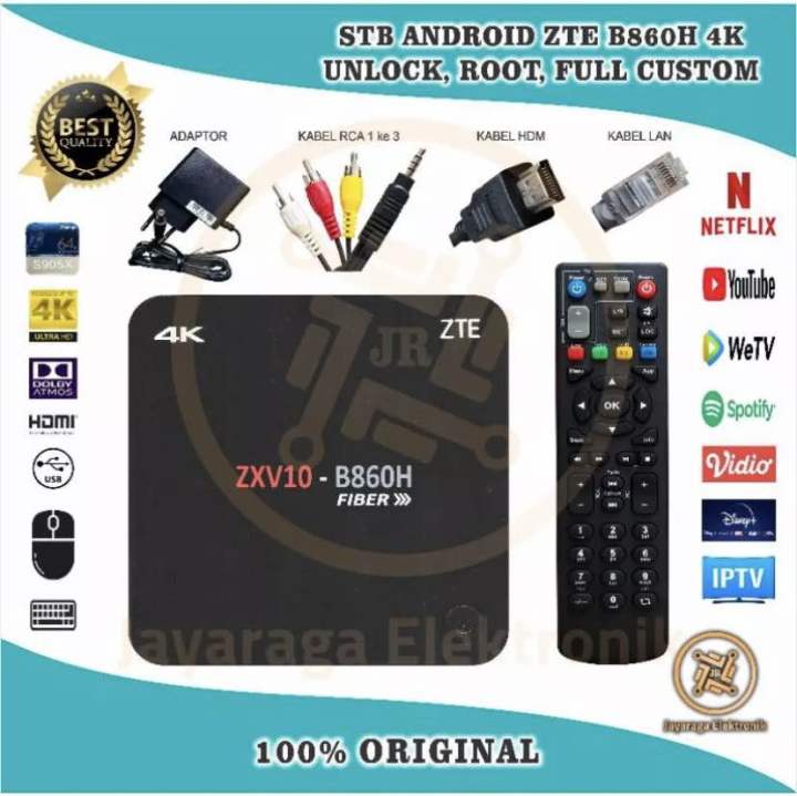 Android tv box b860h 4k full channel premium | Lazada Indonesia