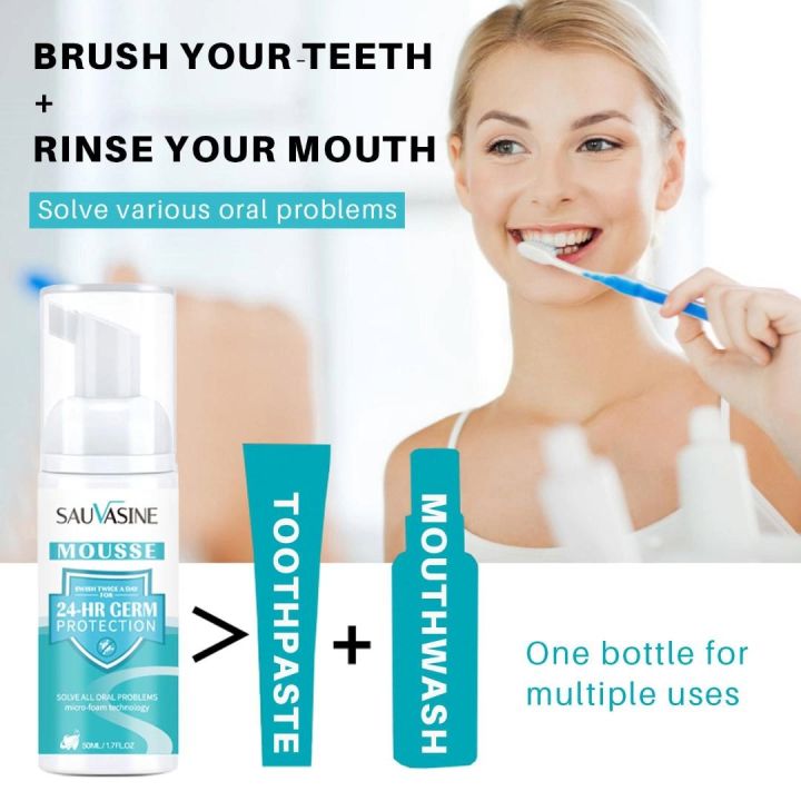 Lanthome Teeth Whitening Mousse Mint Toothpaste Removes Plaque Stains ...