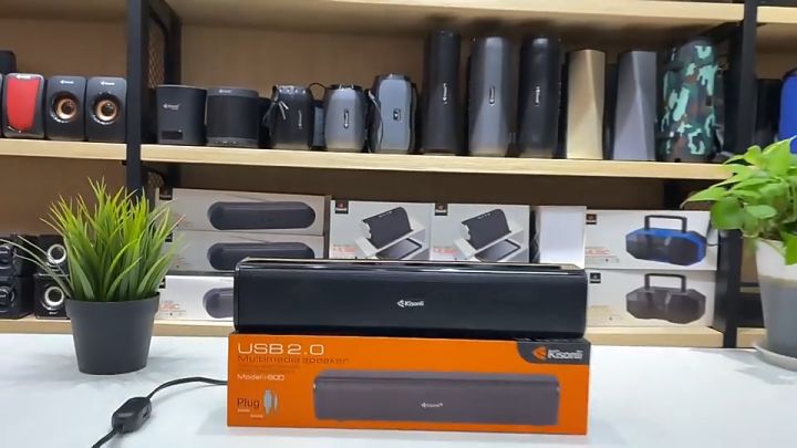 KISONLI Speaker Gaming Komputer Laptop I600 Design Long Strip LED RGB ...