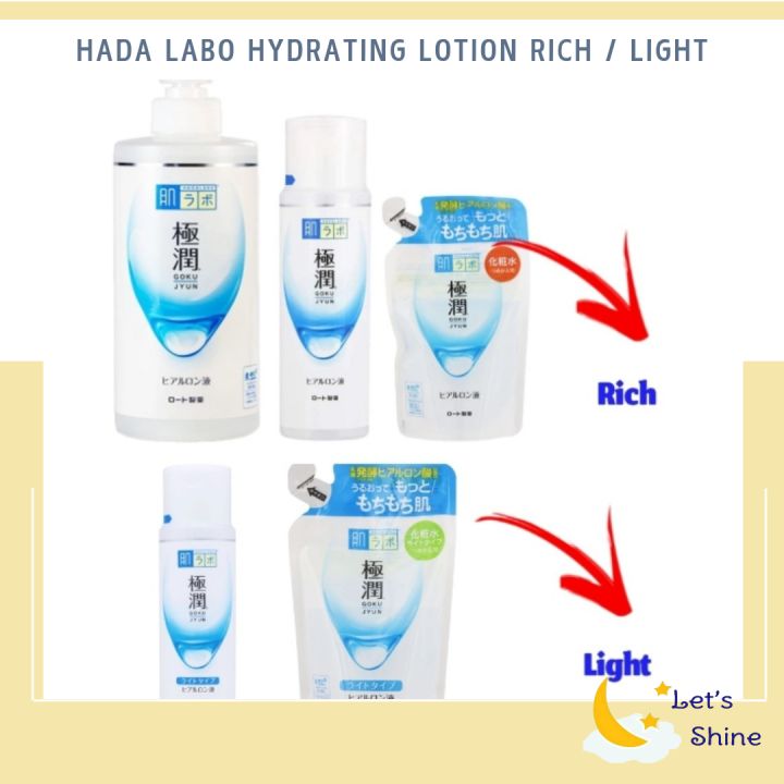 Hada Labo Hydrating Lotion Rich / light 400ml / 170ml / refill | Lazada