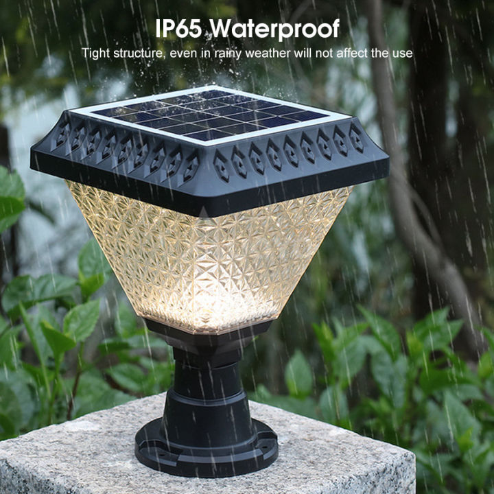 Auoyo Solar Led Outdoor Light Waterproof Garden Pillar Lights Solar ...