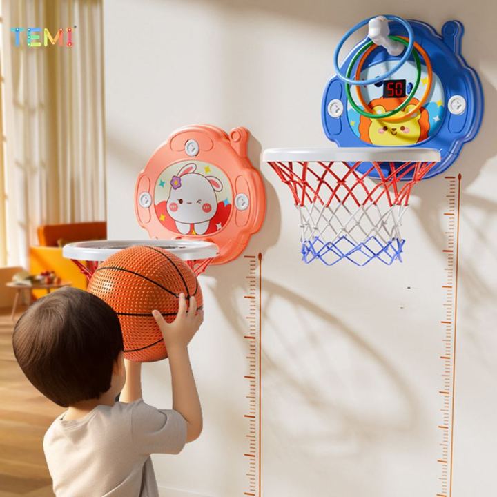 TEMI Indoor Mini Portable Basketball Stand Kids Sport Toy Basketball ...