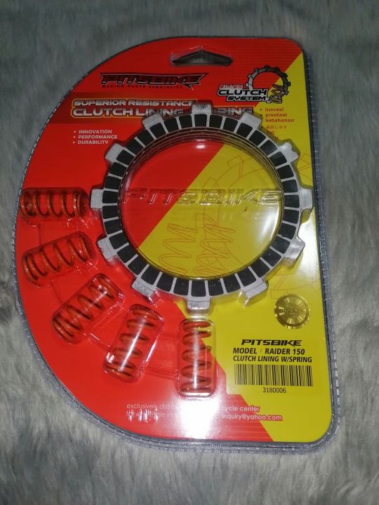pitsbike clutch lining w/ spring raider 150 sniper 150 wave 125 xrm 110 ...