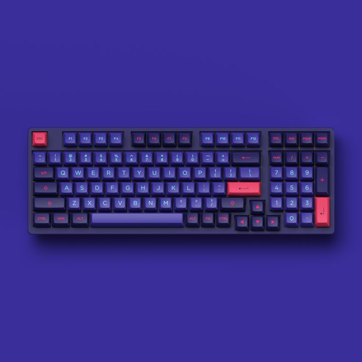 Akko 3098 Neon Full-Size Wired Mechanical Gaming Keyboard PBT Double ...