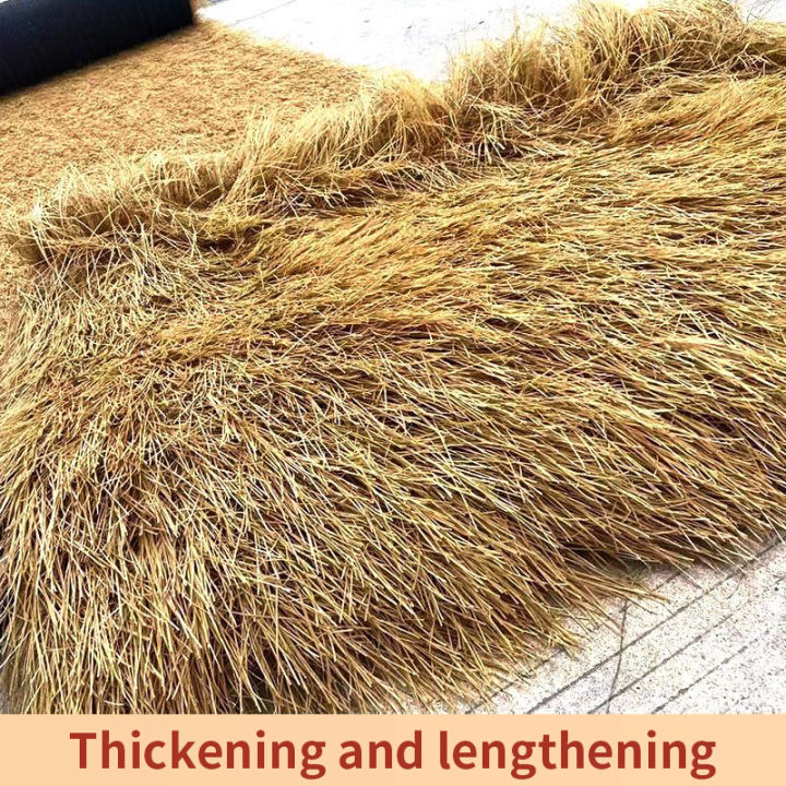 Synthetic Thatch Grass Roof 2mx25m Inch Mexican Yellow Artificial Straw ...