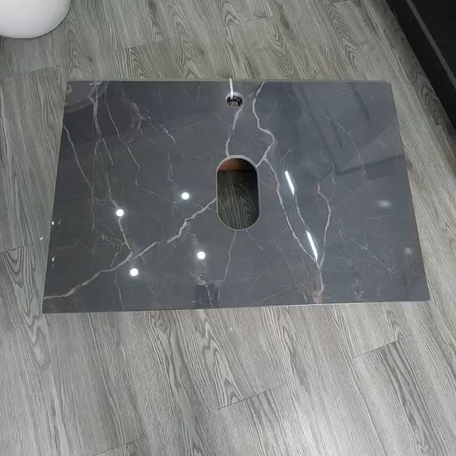 Bàn đá treo tường lavabo PK020 - Kích thước 70x47cm - Kiểu hộp và yếm ...