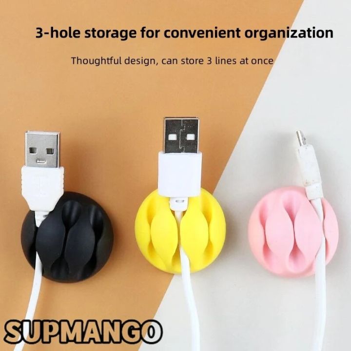 Office Desktop Storage And Cable Management Device Self-Adhesive Cable ...