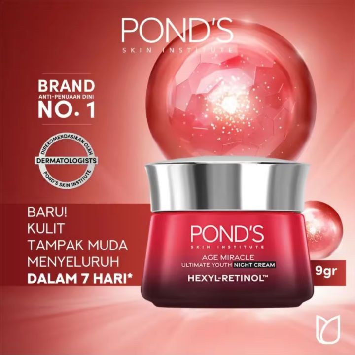[MR] Pond's Age Miracle Hexyl Retinol Niacinamide Night Cream 9gr ...