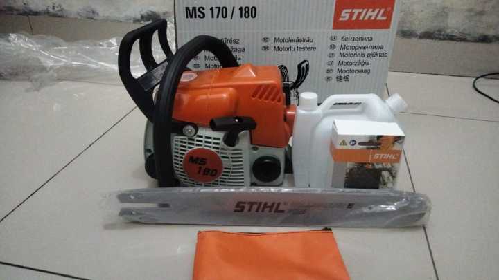 chainsaw stihl ms180/ gergaji kayu senso stihl m180 bar 16 inch | Lazada Indonesia