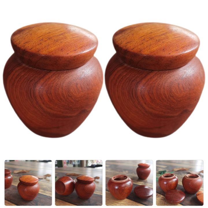 2pcs Small Urns Wooden Cremation Keepsakes Urns Personal Funeral for ...