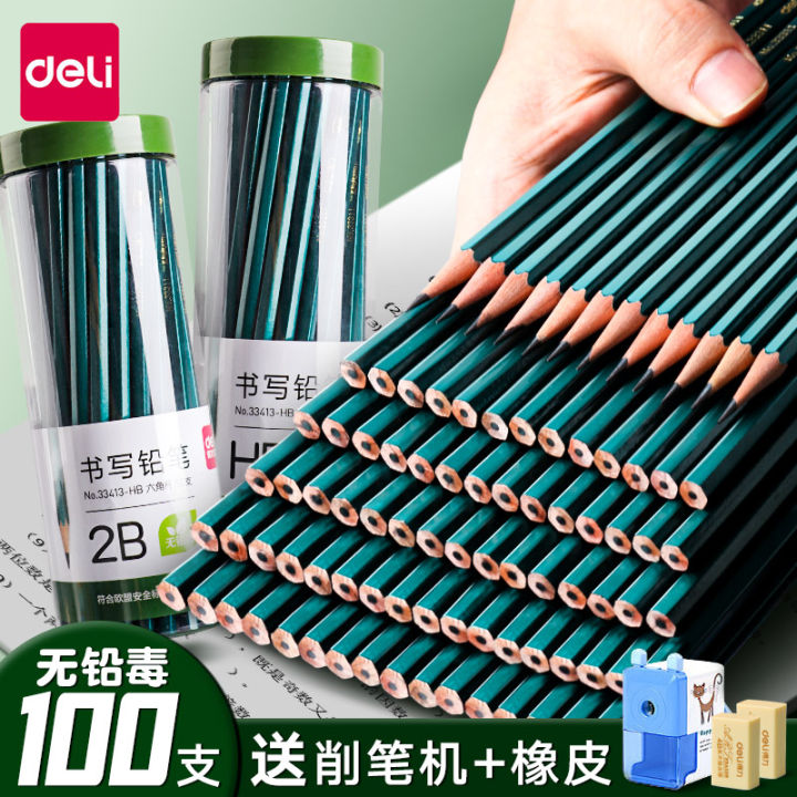 Deli 2B Pencil Exam Primary School Students Non-Toxic 2 than Senior ...