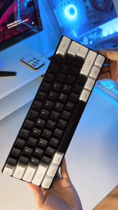 APPO Gaming Keyboard 61 Keys Hot-swappable RGB Backlit Detachable Type ...