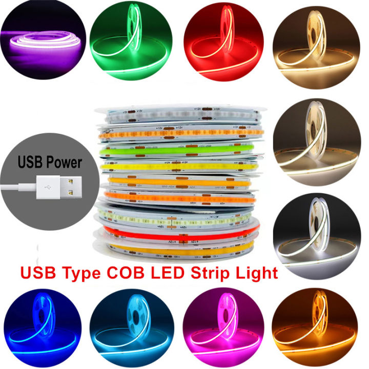 Angelila COB LED Strip Light 5V USB Flexible Strips Rope light as TV/PC ...